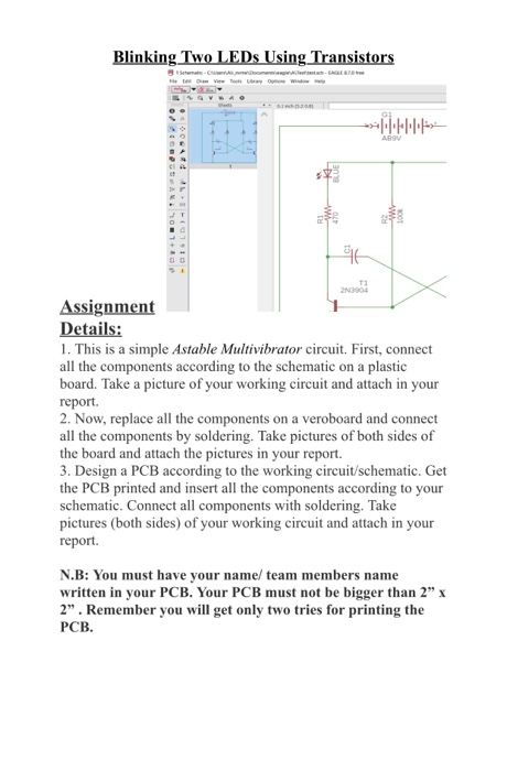 PCB: In this assignment, you will design a PCB for a | Chegg.com