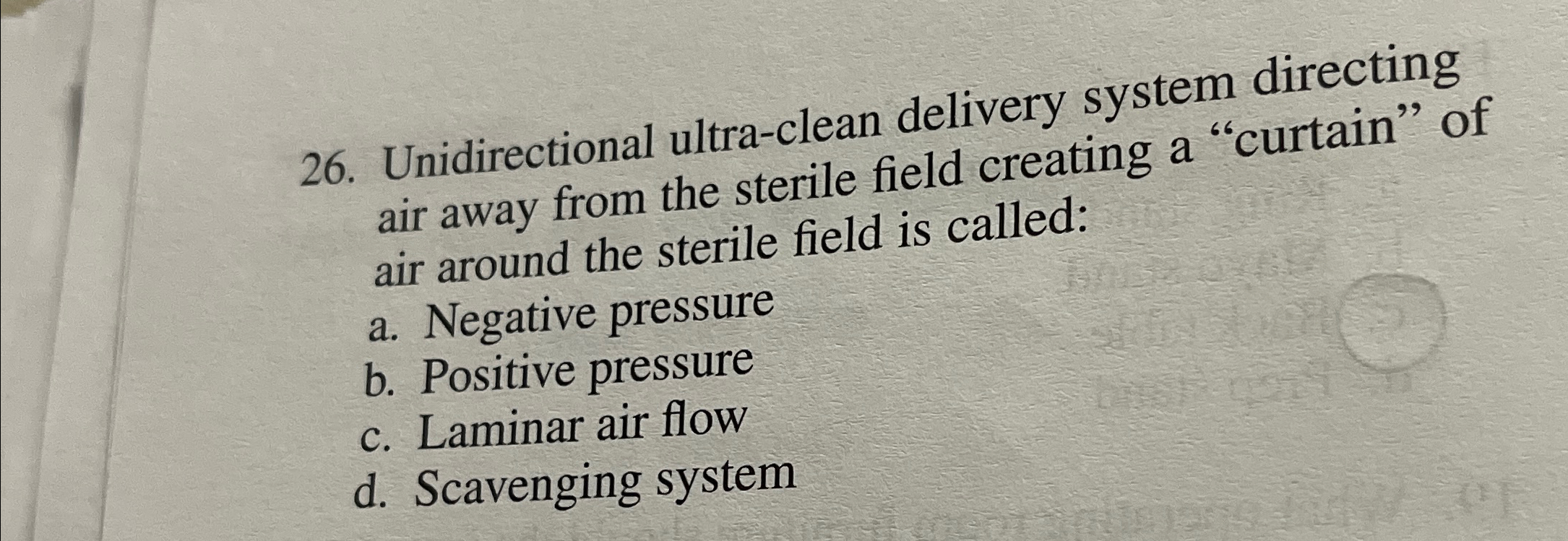 Solved Unidirectional ultra-clean delivery system directing | Chegg.com