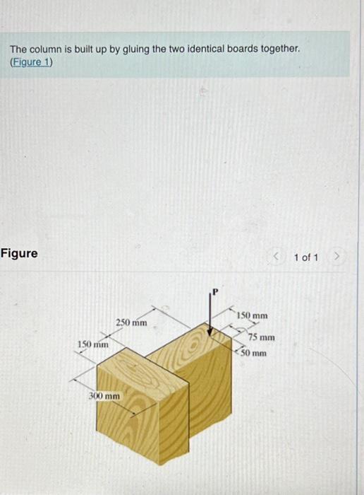 Solved The column is built up by gluing the two identical | Chegg.com