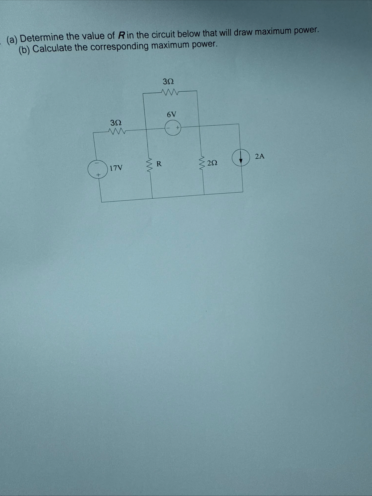 Solved (a) ﻿Determine the value of R ﻿in the circuit below | Chegg.com