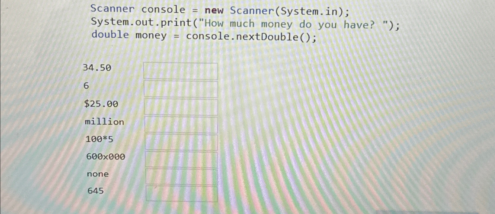 Scanner console = ﻿new | Chegg.com