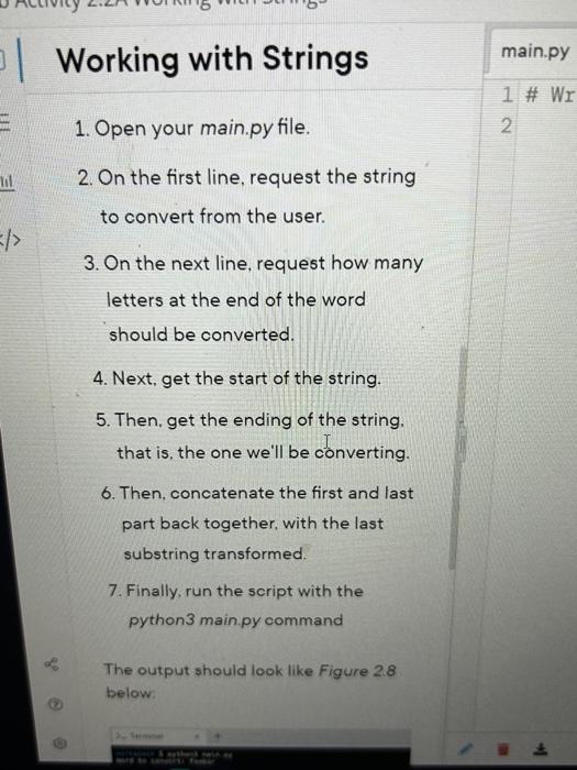 Solved You will create a Python script that will take a | Chegg.com