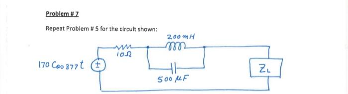 Solved Problem #7 Repeat Problem \# 5 for the circult shown: | Chegg.com Solved Problem #7 Repeat Problem \# 5 for the circult shown: | Chegg.com