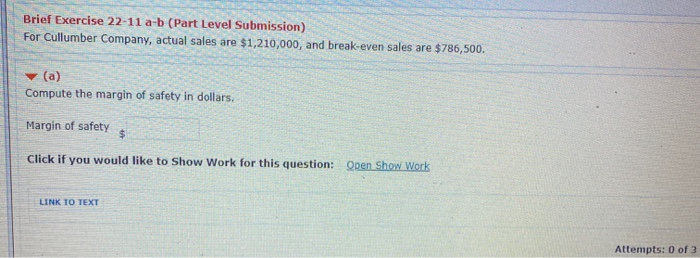Solved Brief Exercise 22-11 a-b (Part Level Submission) For | Chegg.com