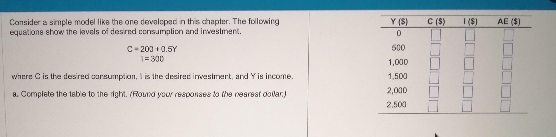 Solved Consider a simple model like the one developed in | Chegg.com