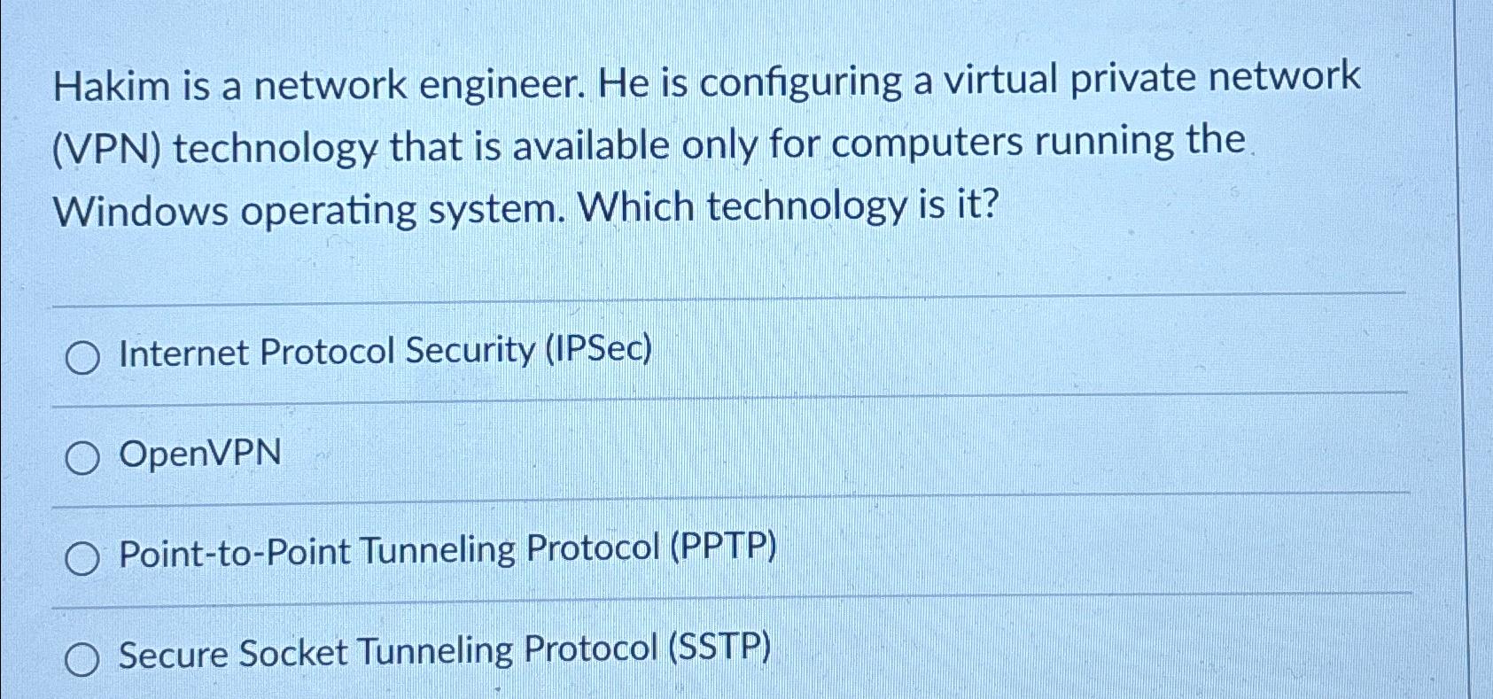 Solved Hakim is a network engineer. He is configuring a | Chegg.com