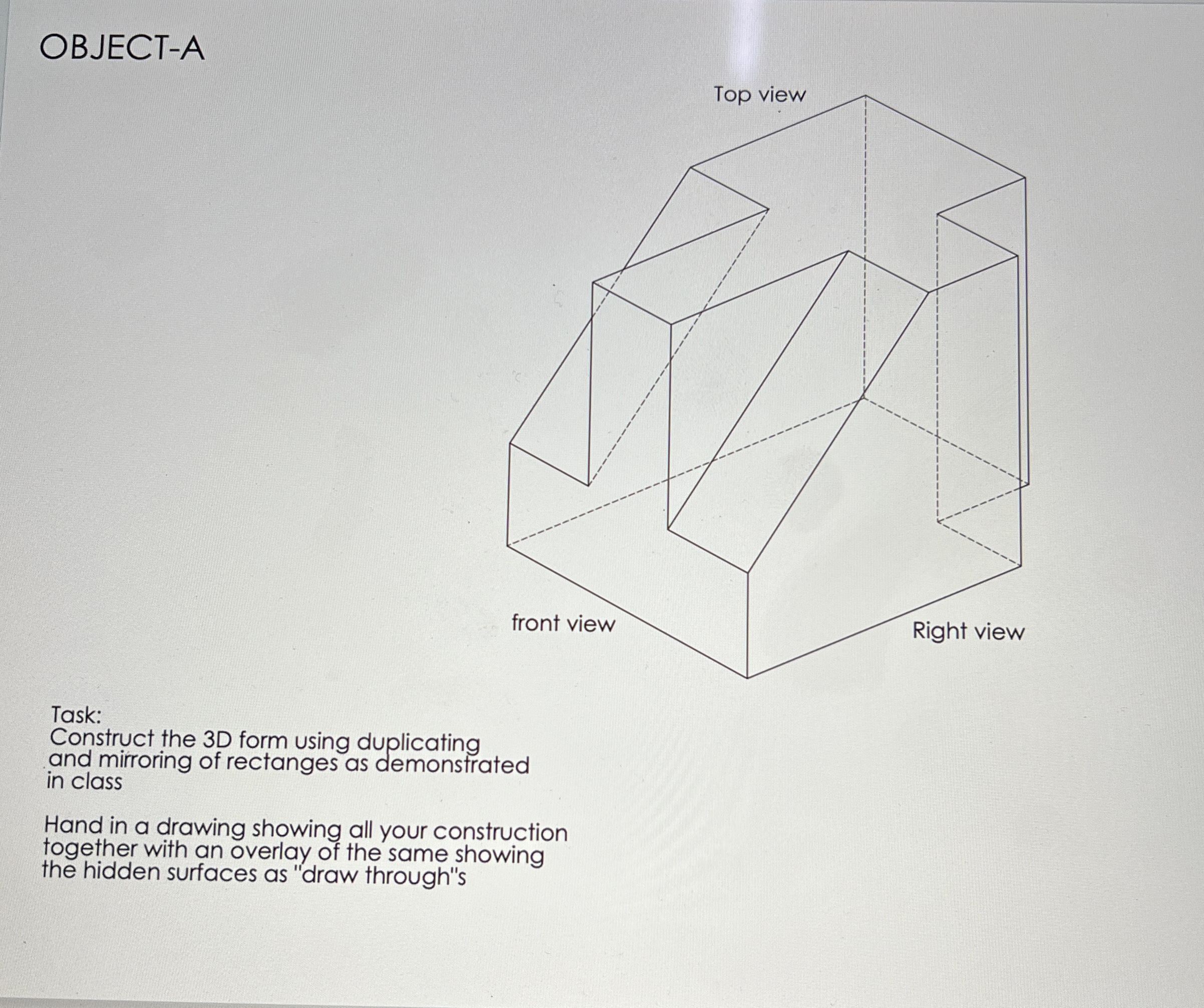OBJECT-ATask:Construct the 3D form using duplicating | Chegg.com