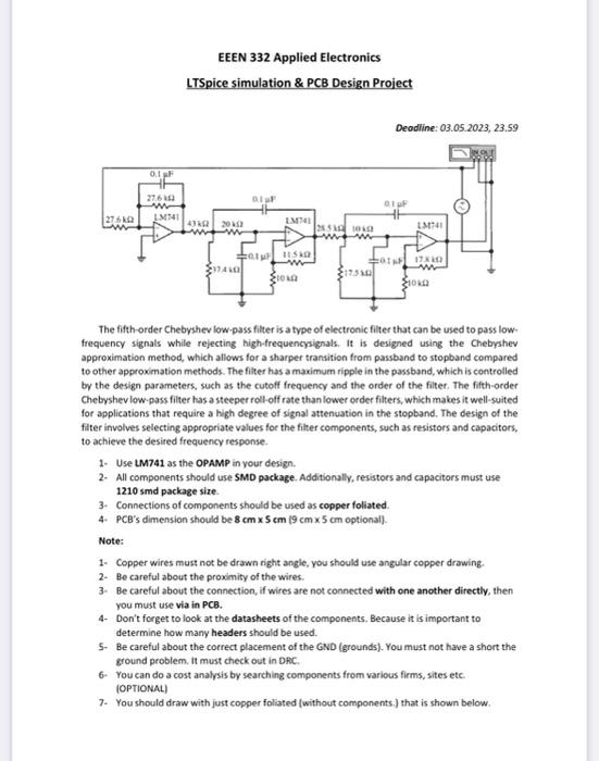 Solved EEEN 332 Applied Electronics LTSpice simulation \& | Chegg.com