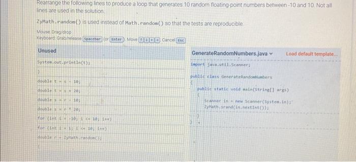 Solved Rearrange the following lines to produce a loop that | Chegg.com
