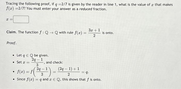 Solved Tracing the following proof, if q =2/7 is given by | Chegg.com