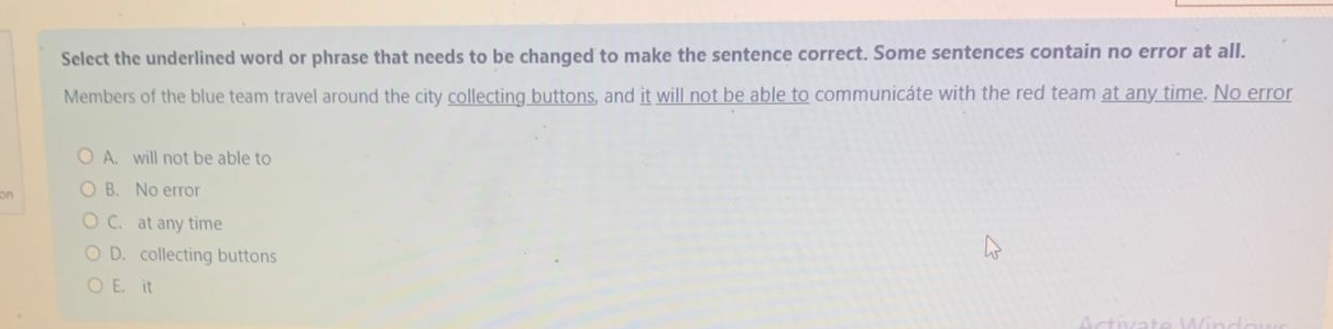 Solved Select the underlined word or phrase that needs to be | Chegg.com