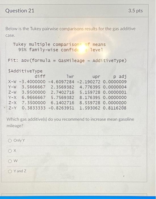 Solved Below is the Tukey pairwise comparisons results for | Chegg.com