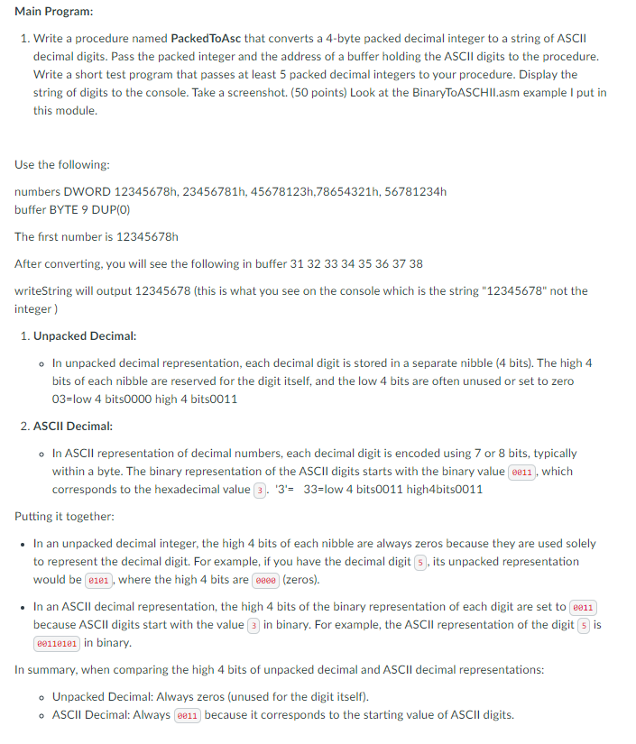 Solved I need help answering this main program coding | Chegg.com
