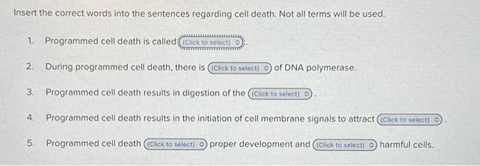 Solved Insert the correct words into the sentences regarding | Chegg.com
