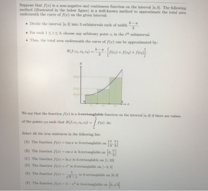 Solved Suppose that f(x) is a non-negative and continuous | Chegg.com