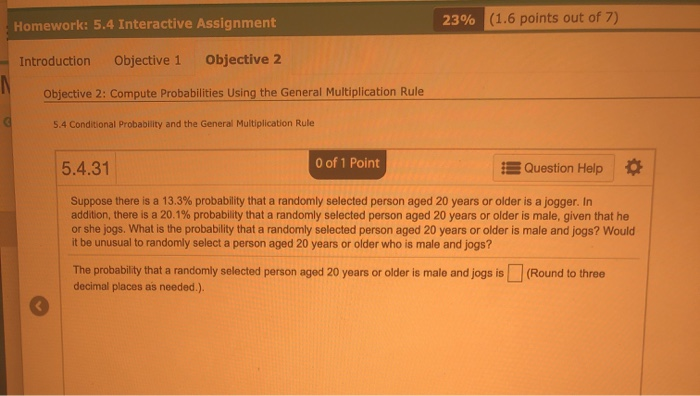 Solved Homework: 5.4 Interactive Assignment 23% (1.6 points | Chegg.com