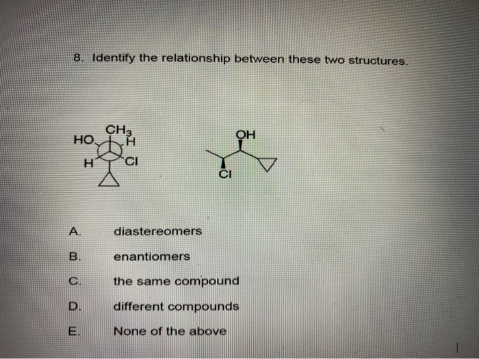 Solved 8. Identify the relationship between these two | Chegg.com