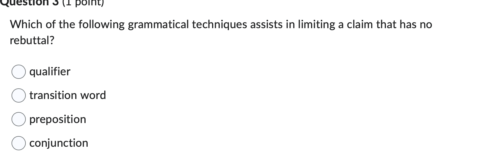 Solved Which of the following grammatical techniques assists | Chegg.com