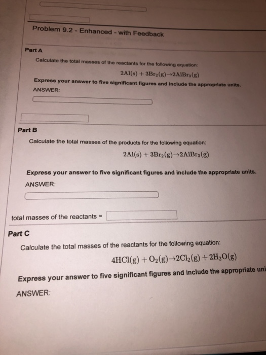 Solved Problem 9.2 - Enhanced - with Feedback Part A | Chegg.com