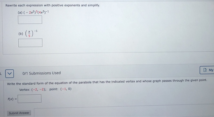 Solved Rewrite each expression with positive exponents and | Chegg.com