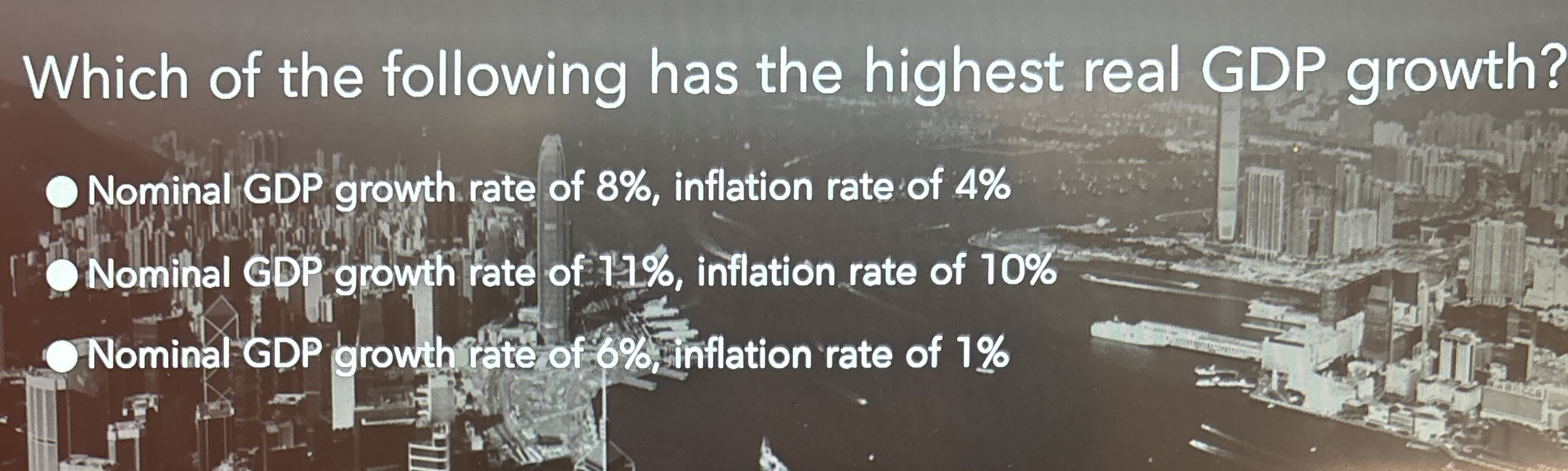 Solved Which of the following has the highest real GDP | Chegg.com