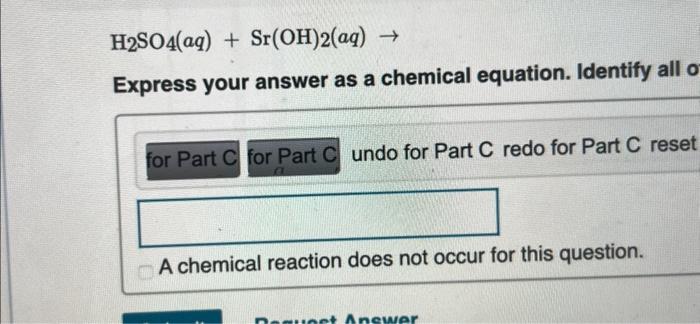 Solved H2SO4(aq)+Sr(OH)2(aq)→ Express your answer as a | Chegg.com