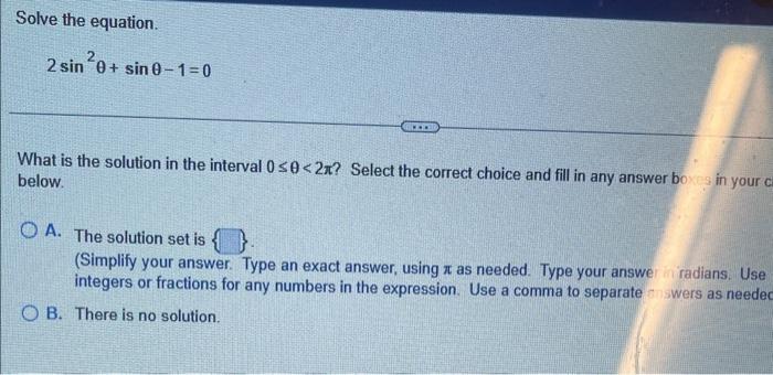 Solved Use a calculator to solve the equation on the | Chegg.com