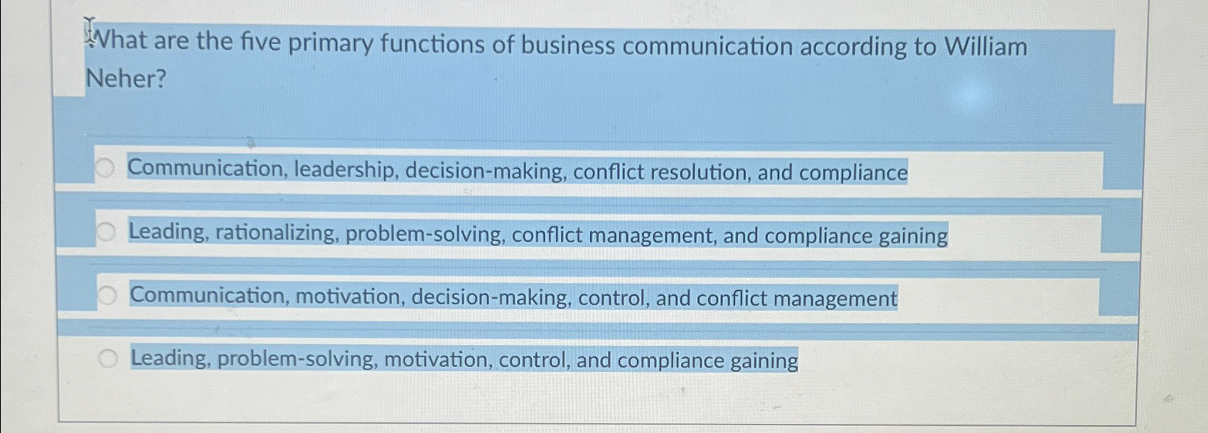 Solved What are the five primary functions of business | Chegg.com