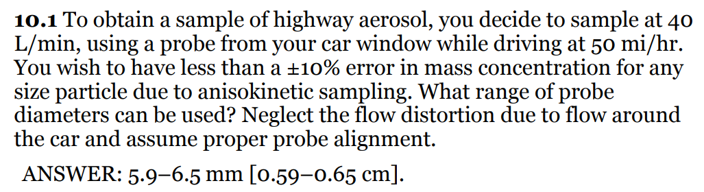Solved Use the "Aerosol Technology Properties, Behavior, and | Chegg.com