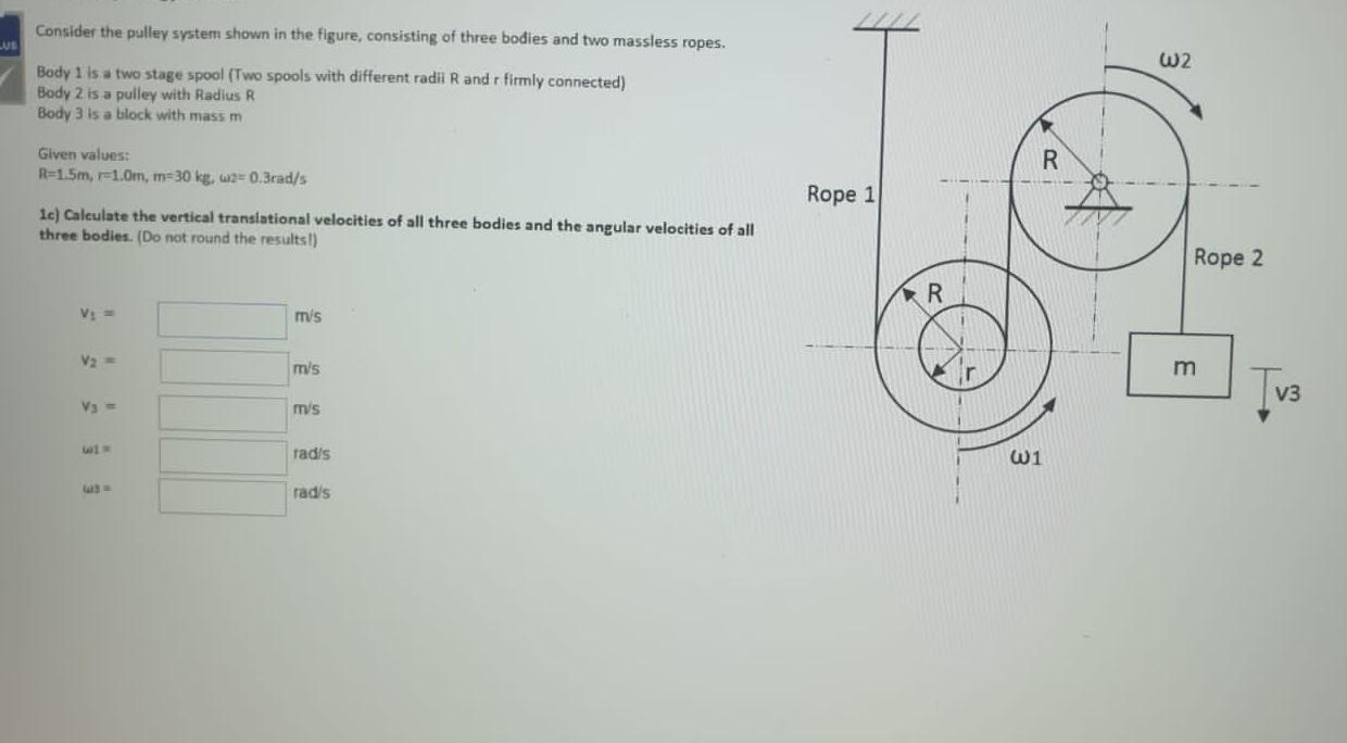Solved Consider the pulley system shown in the figure, | Chegg.com