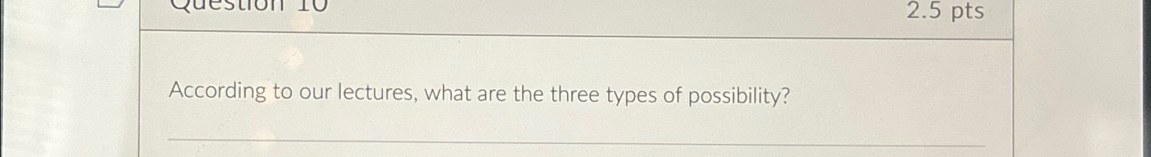 Solved According to our lectures, what are the three types | Chegg.com