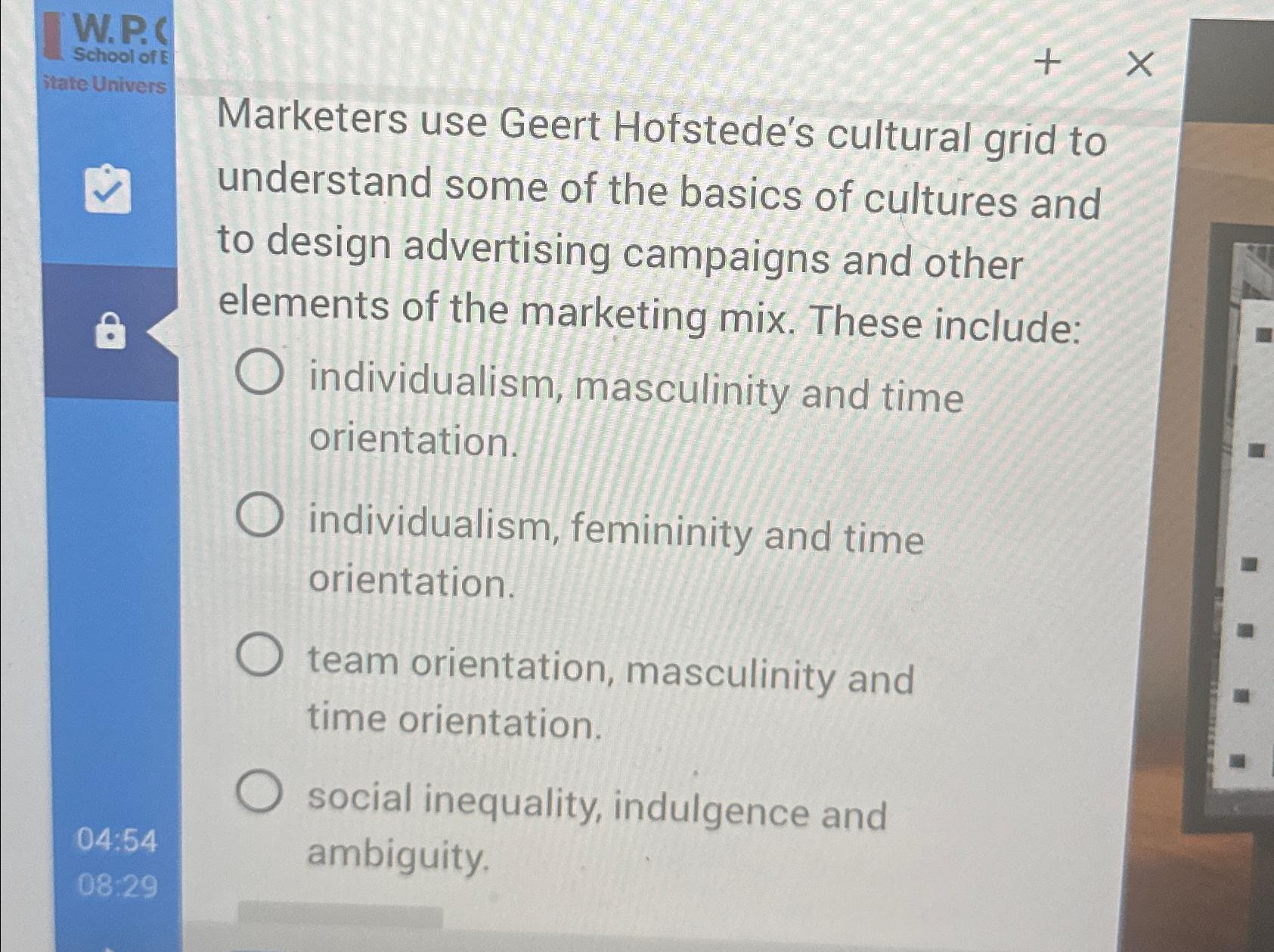 Solved Marketers use Geert Hofstede's cultural grid to | Chegg.com
