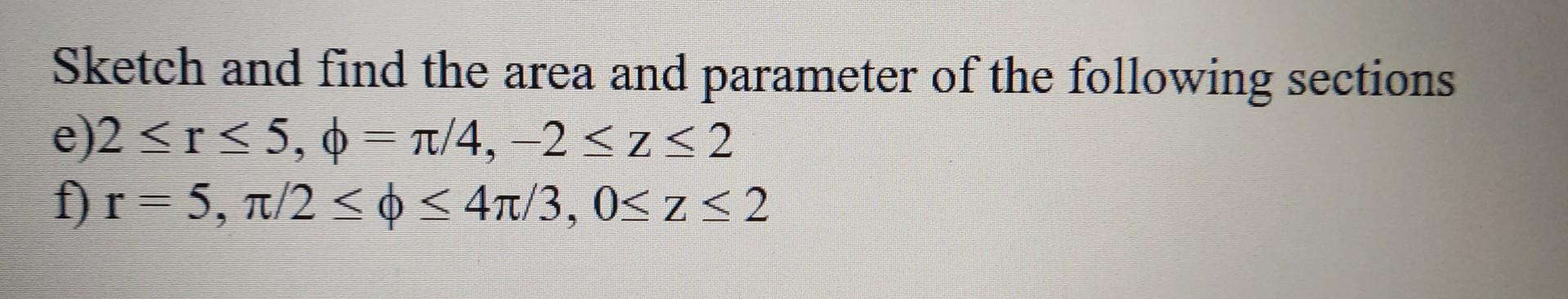Solved Sketch and find the area and parameter of the | Chegg.com