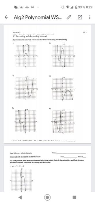 Solved ... LLC 1 Kuta Software - Infinite Calculus Name | Chegg.com