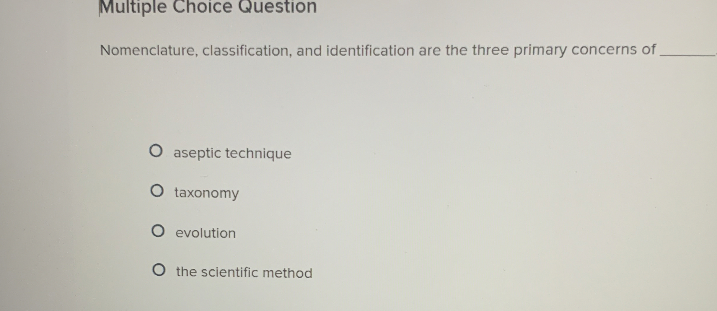 Solved Multiple Choice QuestionNomenclature, classification, | Chegg.com