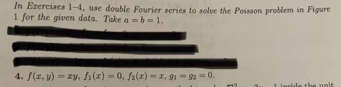 Solved In Exercises 1 4 Use Double Fourier Series To Solve