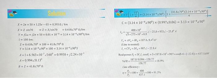 Solved A line has an inductance of 1.25mH/km with an | Chegg.com