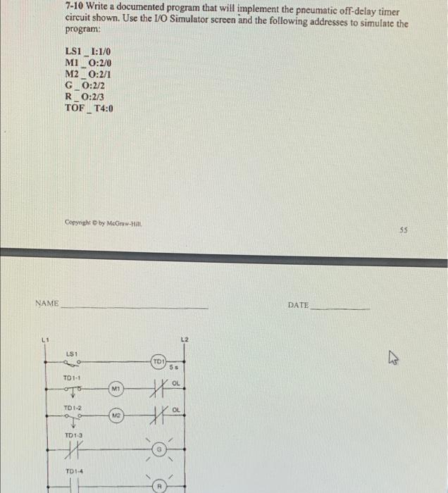 Solved 7-10 Write a documented program that will implement | Chegg.com