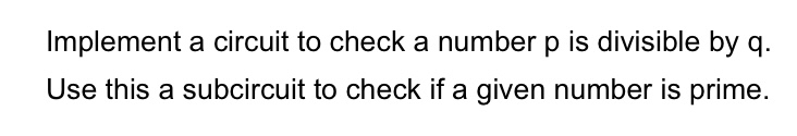 Solved Implement A Circuit To Check A Number P Is Divisible 9695