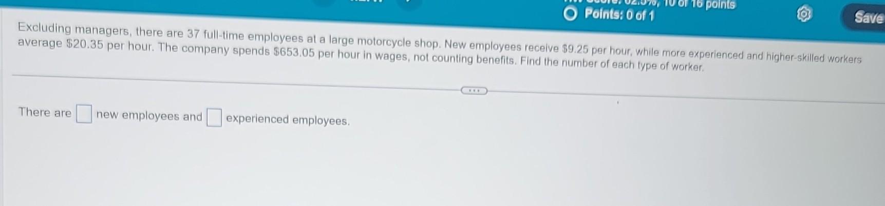 Solved Excluding managers, there are 37 full-time employees | Chegg.com Solved Excluding managers, there are 37 full-time employees | Chegg.com