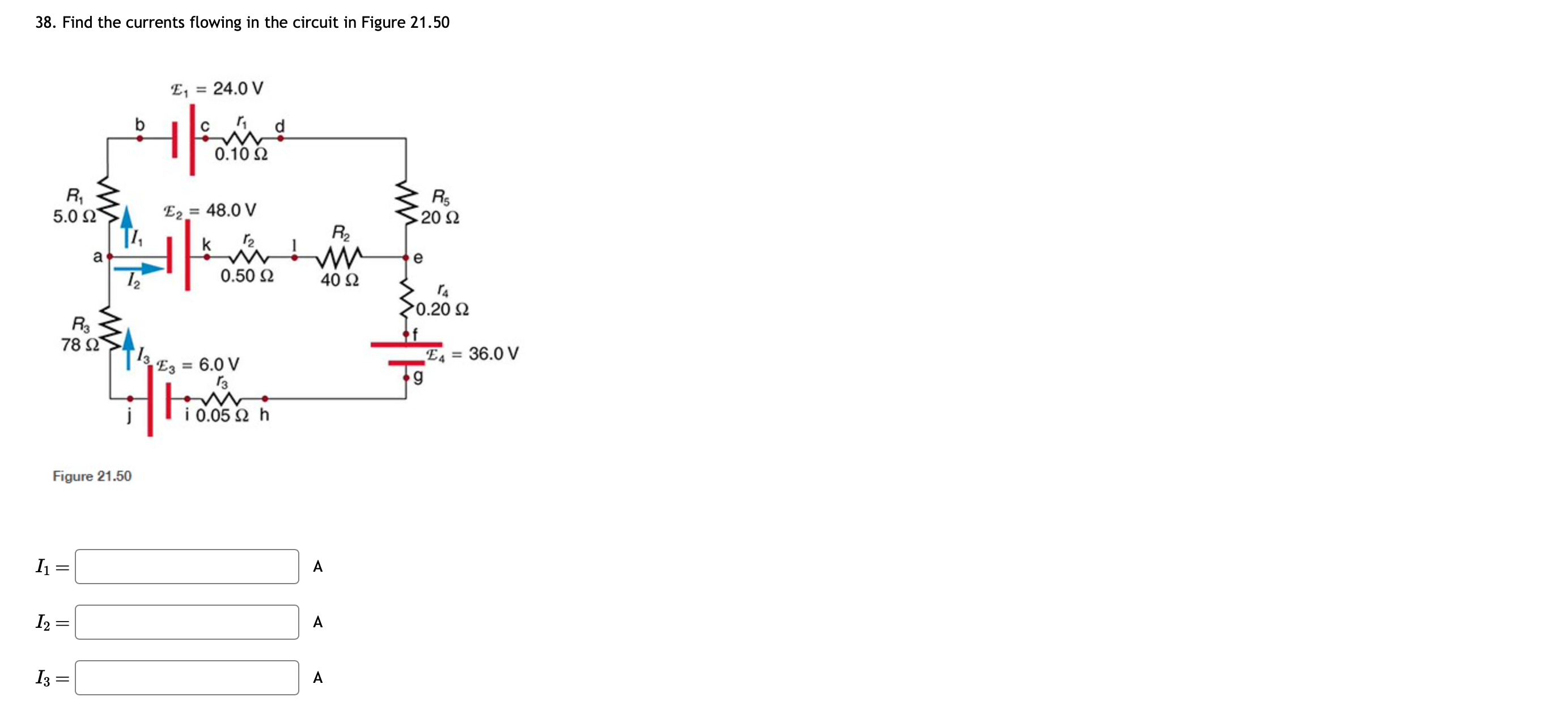 Solved Find the currents flowing in the circuit in Figure | Chegg.com