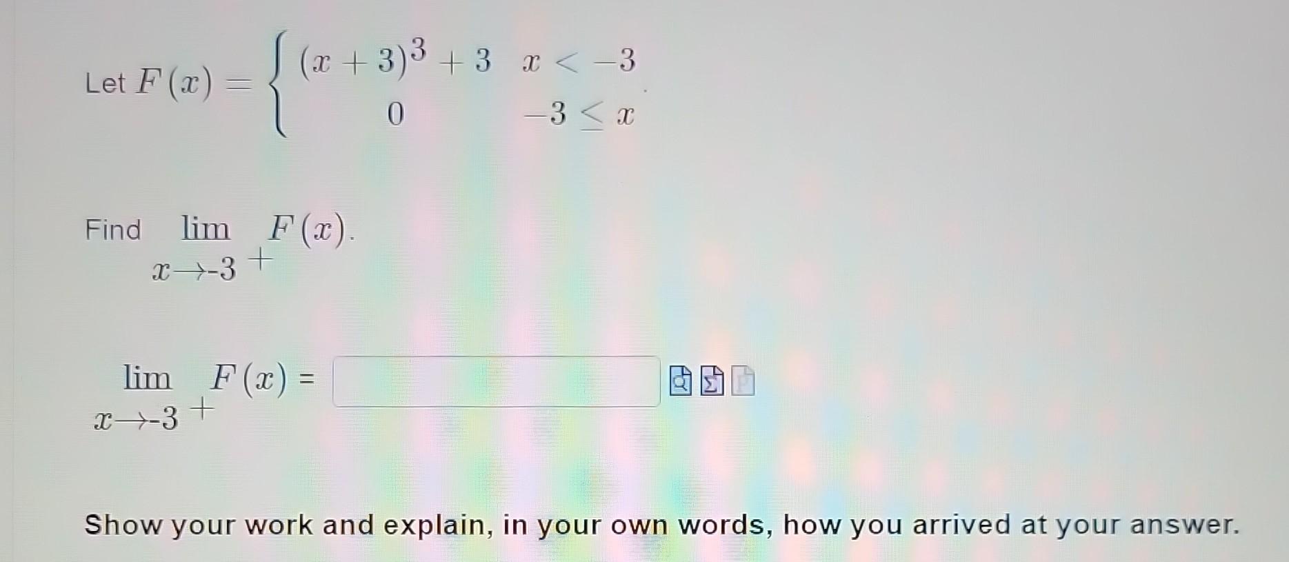 Solved Let F(x)={(x+3)3+30x