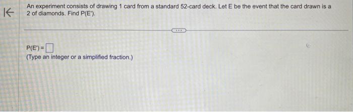 Solved An experiment consists of drawing 1 card from a | Chegg.com