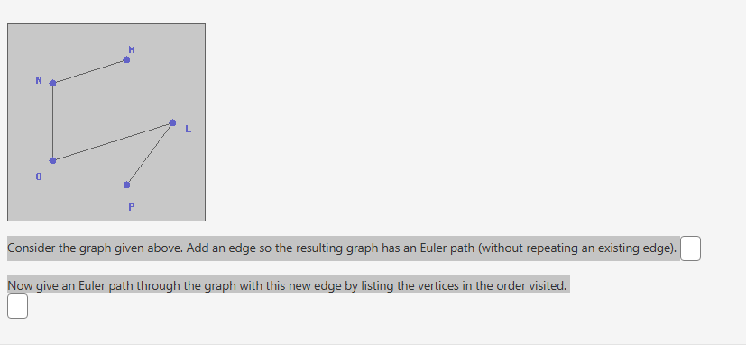 Solved Consider the graph given above. Add an edge so the | Chegg.com
