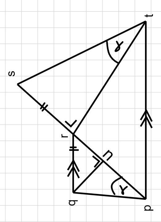 Solved given : qr // pt qr = rs pr = rt the point p,r,s are | Chegg.com