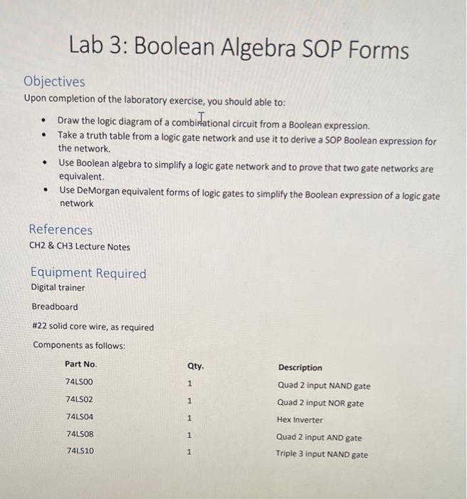 Solved Objectives Upon completion of the laboratory | Chegg.com