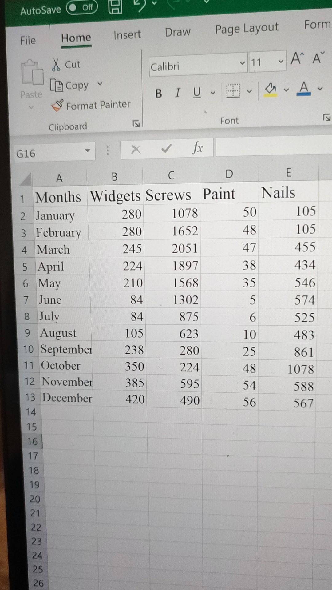 Solved screws and nails and widgets are same sizes and hence | Chegg.com