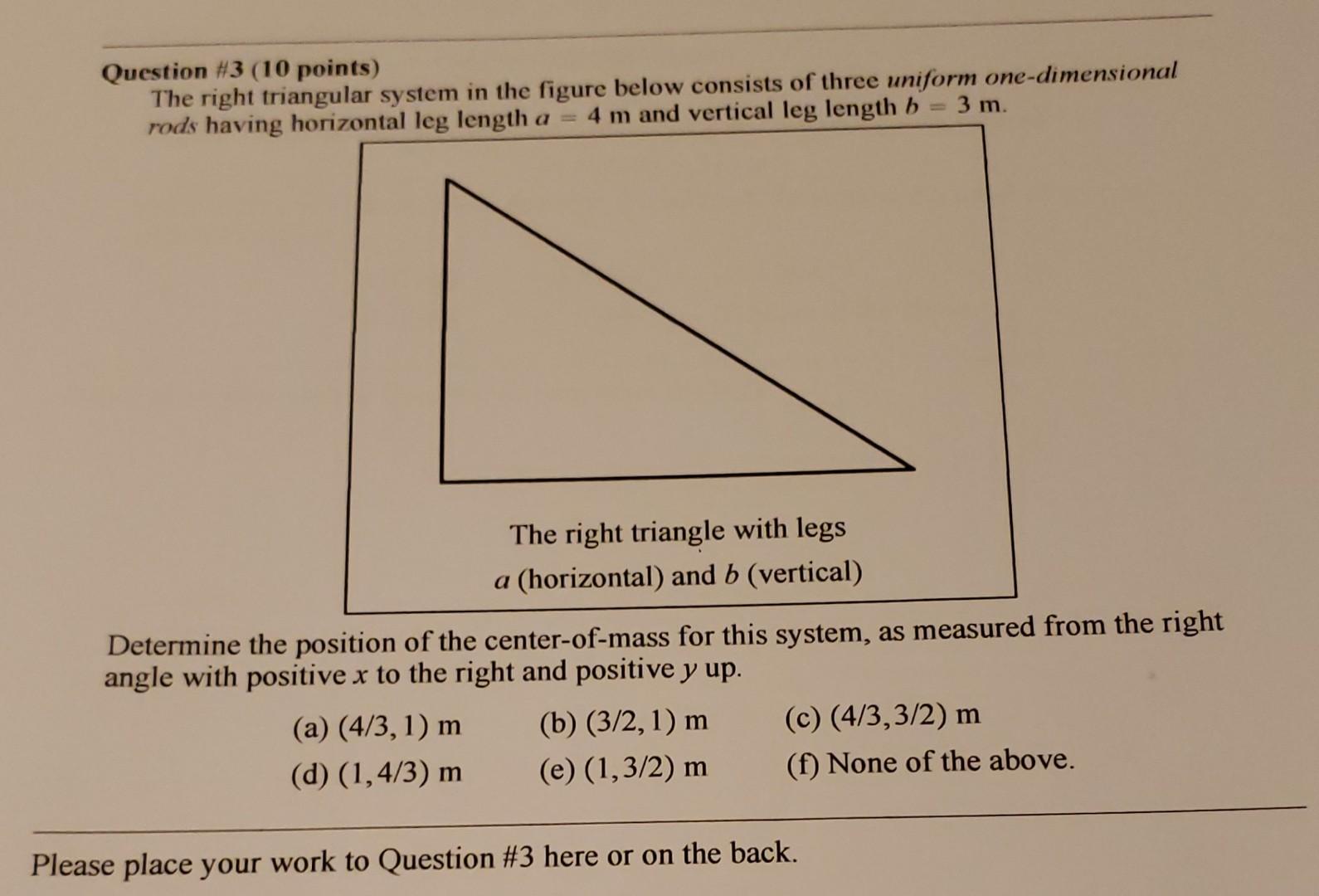 Solved Question #3 (10 points) The right triangular system | Chegg.com
