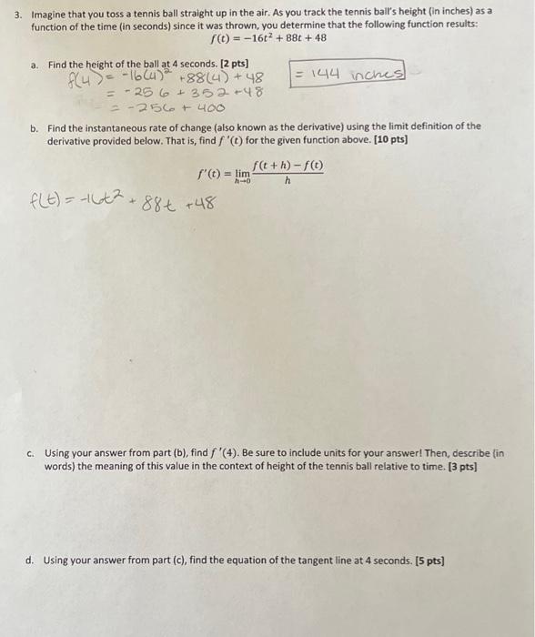 Solved b. Find the instantaneous rate of change (also known | Chegg.com