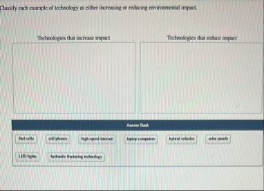 Solved Classify each eumple of technology as either | Chegg.com